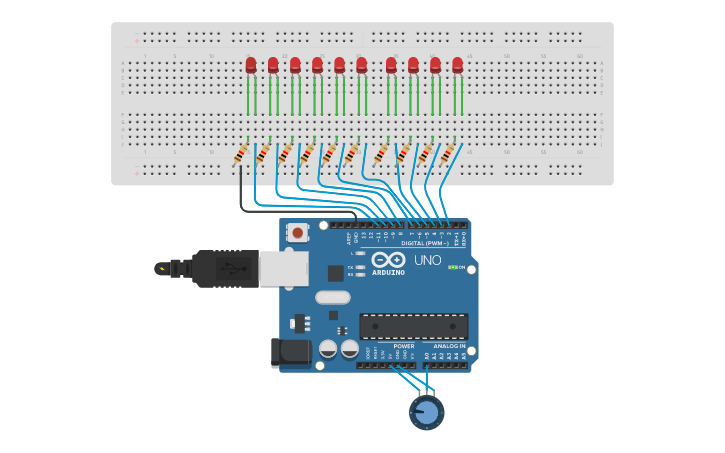 Circuit design #7 Bar Graph | Tinkercad