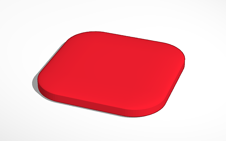 3D design red mat - Tinkercad