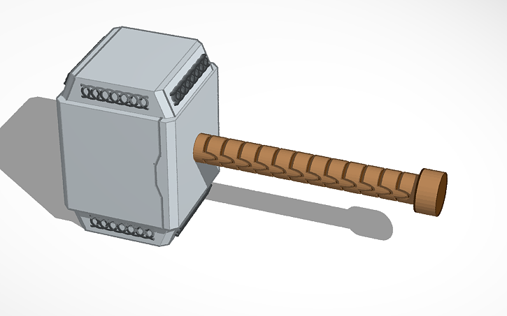 3D design Thor's Hammer - Tinkercad