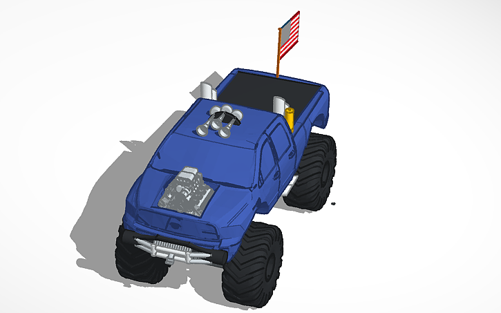 3D design OP Ram Pickup Monster Truck - Tinkercad