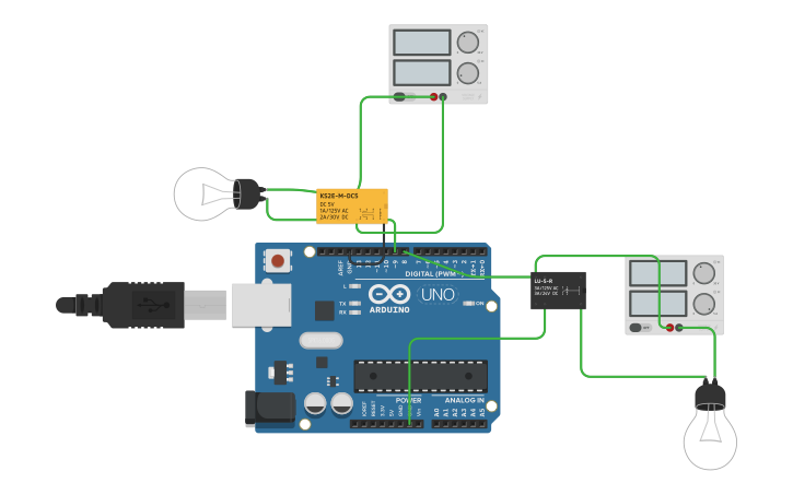 Circuit design relay - Tinkercad