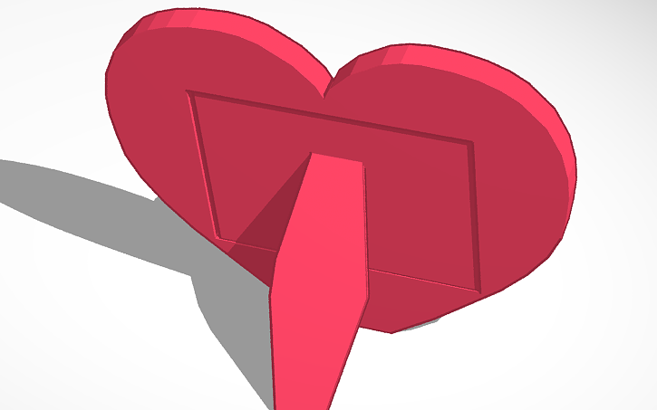 3D design Valentines Day Picture Frame - Tinkercad