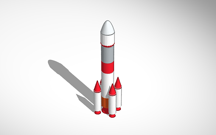 3D design rocket - Tinkercad