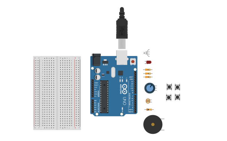Circuit design SparkFun 2B: Digital Trumpet Template - Tinkercad