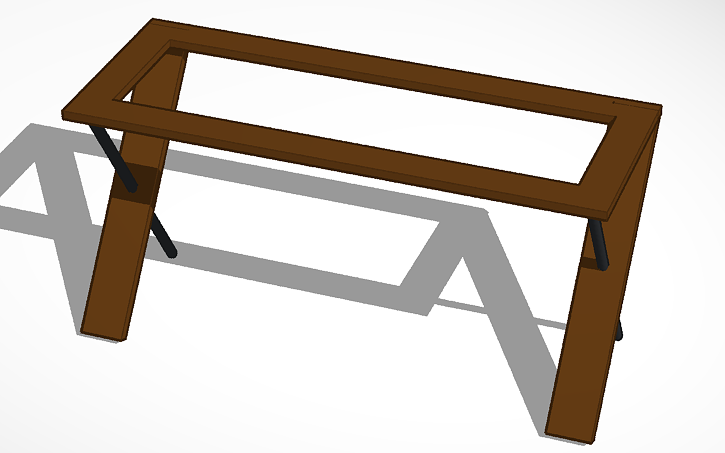 3d Design Personal Computer Desk Tinkercad