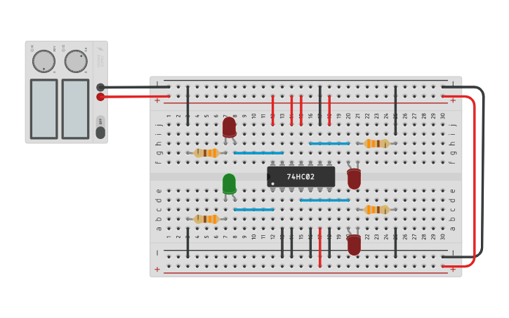 Circuit design Circuito 7402 | Tinkercad