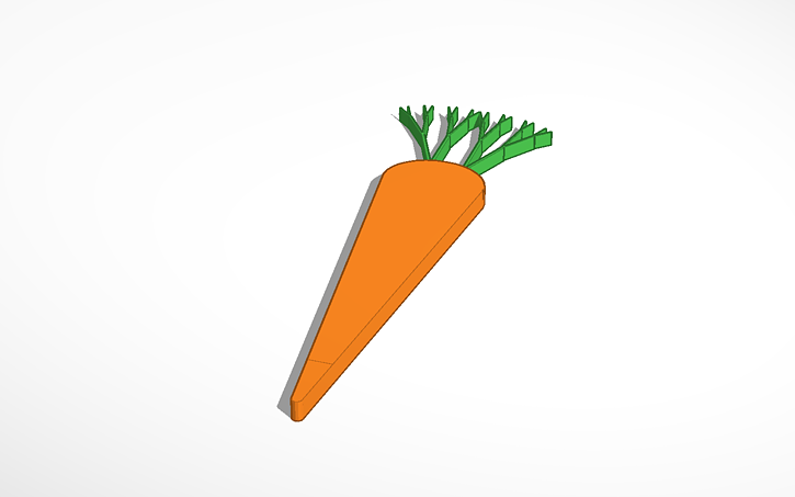 3D design carrot - Tinkercad