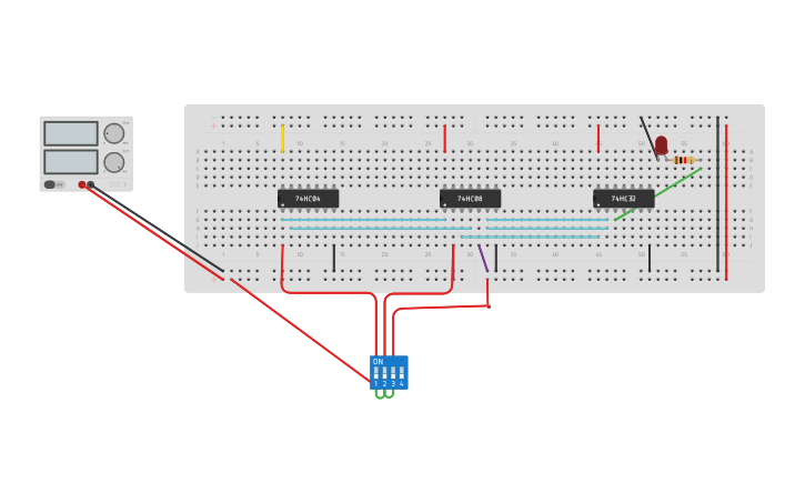 Circuit design 2 to 1 Multiplexer - Tinkercad