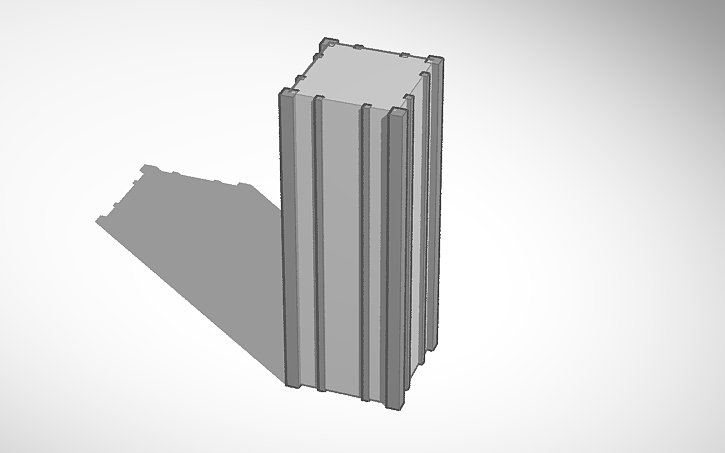 3D design tower building - Tinkercad