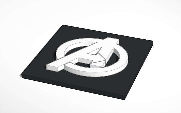 3D design Avengers Symbol | Tinkercad