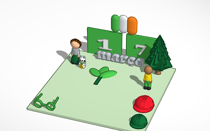 3D design Saint Patrick Day - Júlia Mocinho e Sofia Souto - Tinkercad