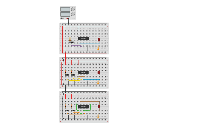 Circuit design DIGITAL ELECTRONIC PRACTICAL-02 - Tinkercad
