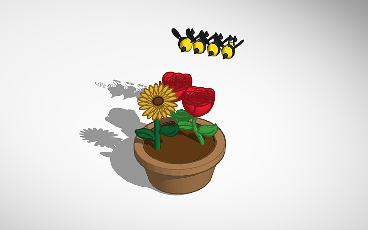 3D design flower - Tinkercad