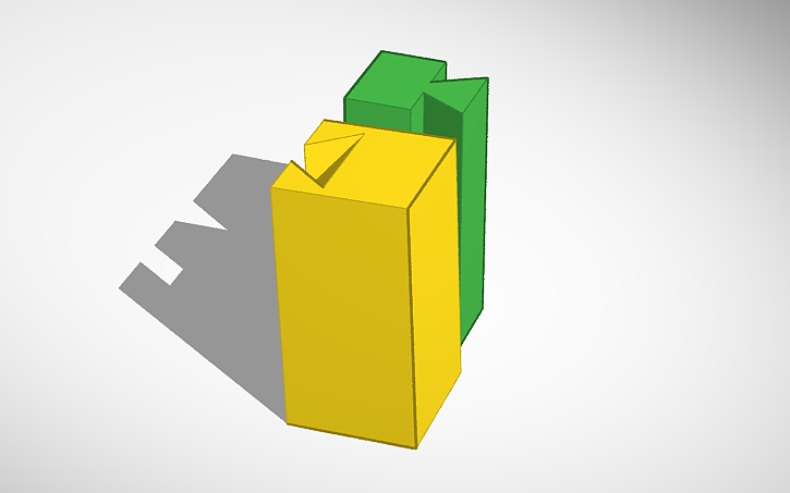 3D design Dovetail joint - Tinkercad