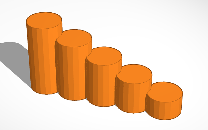3D design pan flute - Tinkercad
