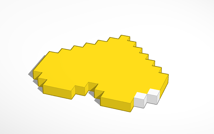 3D design undertale yellow soul - Tinkercad