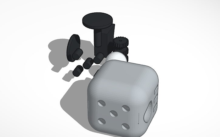 3D design Fidget cube - Tinkercad