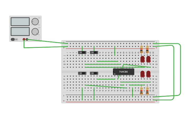 Circuit Design Gray To Binary Tinkercad