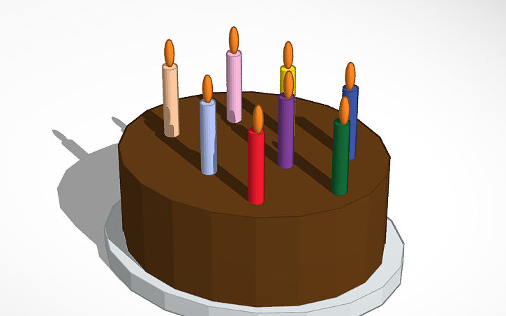 3D design Birthday Cake - Tinkercad
