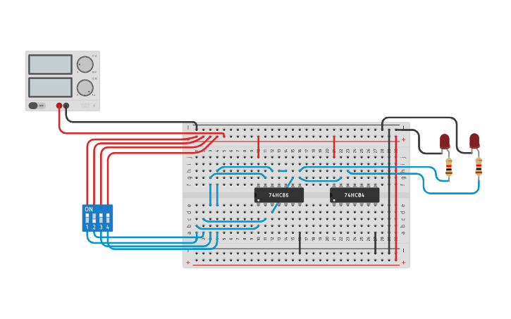 Circuit Design 4 Bit Even Odd Parity Generator Cum Checker Tinkercad
