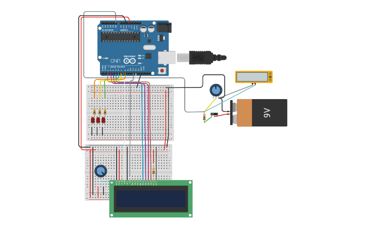 Circuit design Bascula Display UNAD - JGL - Tinkercad