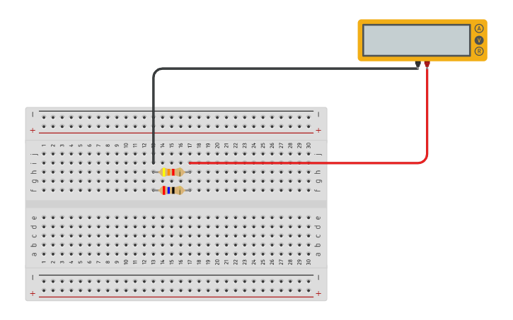 Circuit design Resistors in parallel - Tinkercad