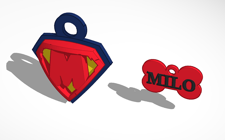 3D design MILO DOG TAGS | Tinkercad