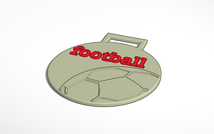 3D design Football Medal - Tinkercad