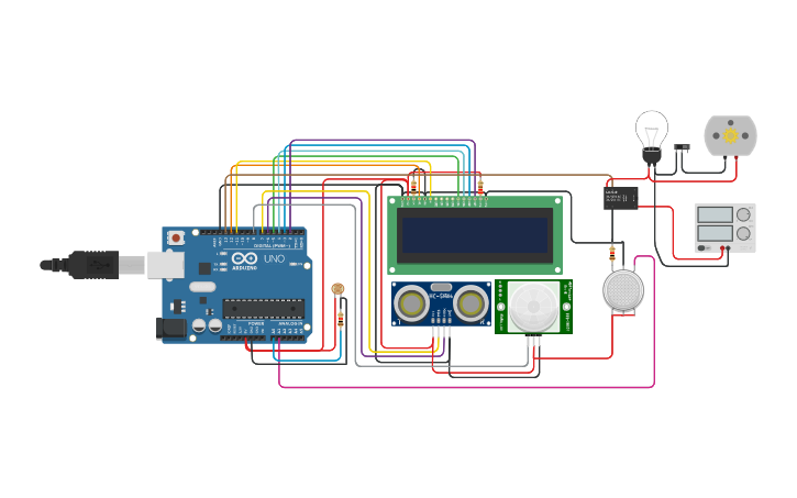 Circuit design home automation - Tinkercad
