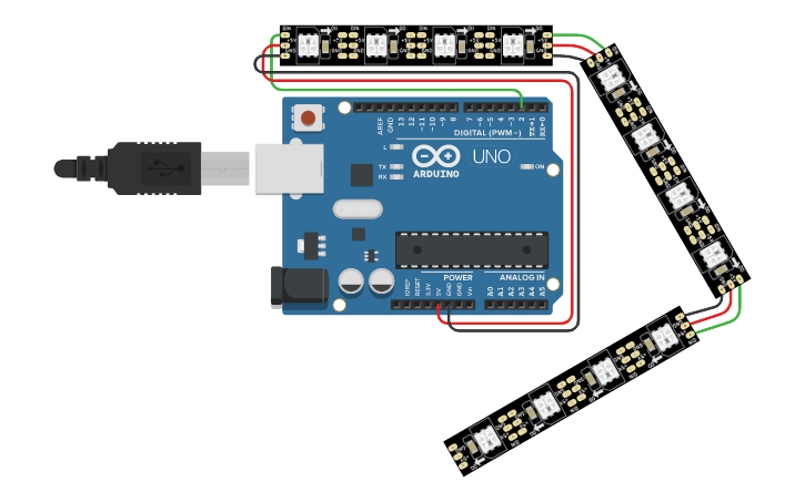 Circuit design Neopixel 1 | Tinkercad