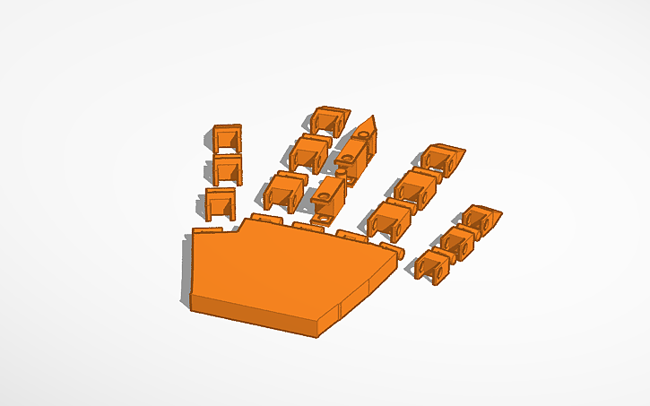 3D design Jointed Prosthetic - Tinkercad