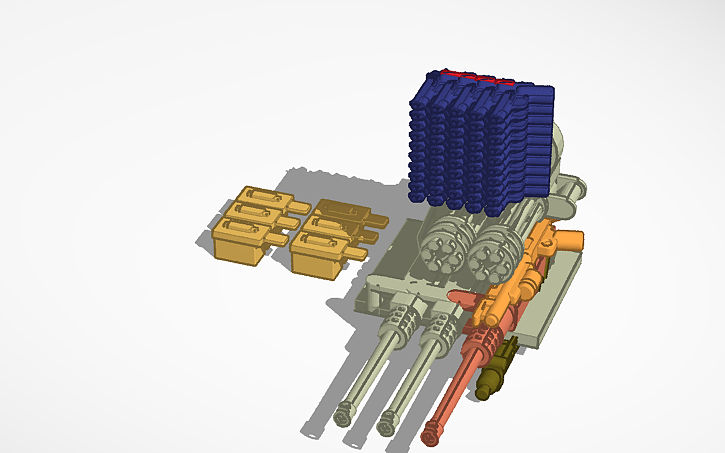 3D design lego mega machine gun - Tinkercad