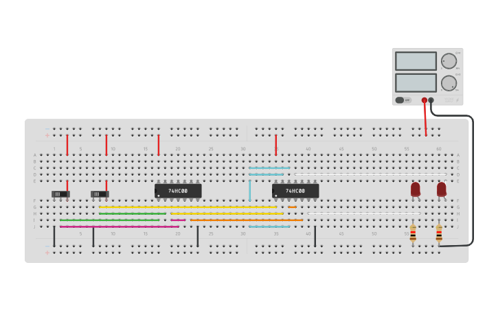 Circuit Design Half Subtractor Using Nand Gates Only Tinkercad