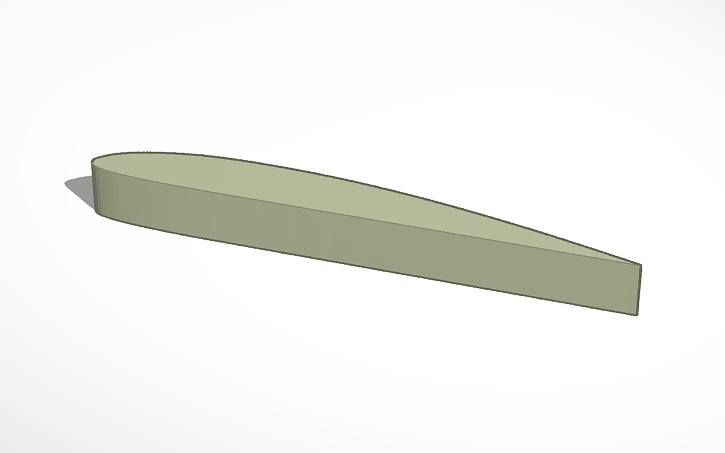 3D design Clark Y Wing Rib (1/4" Spar) - Tinkercad