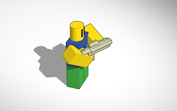 3D design Roblox Noob With a Gun | Tinkercad