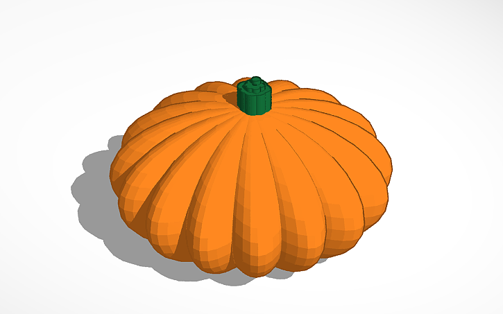 3D design pumpkin design - Tinkercad