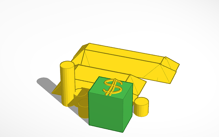 3D design Gold bar - Tinkercad