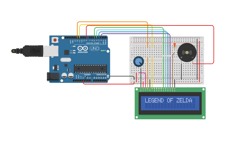 Circuit design LEGEND OF ZELDA - Tinkercad