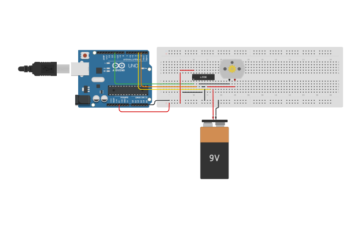 Circuit design Motor CC-Giro a la derecha e izquierda con un motor ...