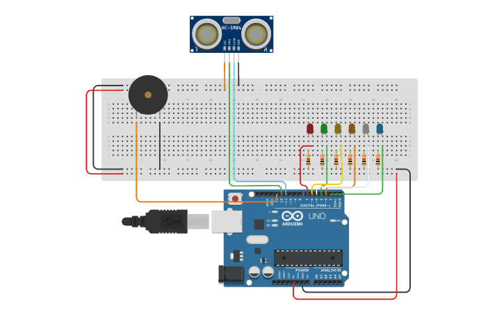 Circuit design Arduino - Sistema de Seguridad - Tinkercad
