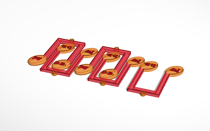 3D design music note ornament | Tinkercad