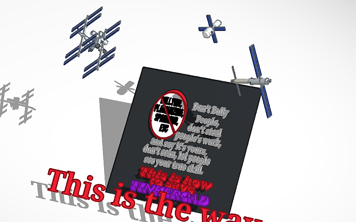 3D design Read the message. Spread the word. - Tinkercad