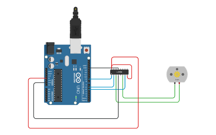 Circuit design DC_Motor(INPUT) - Tinkercad