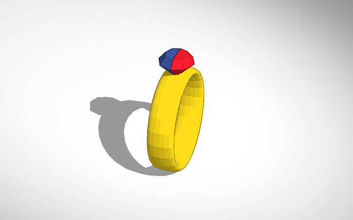 3D design Ring- Ruby and Sapphire - Tinkercad