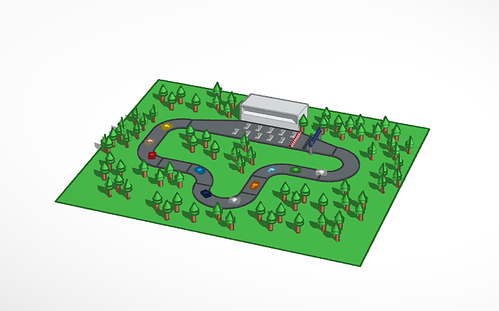 3D design Race Track - Tinkercad