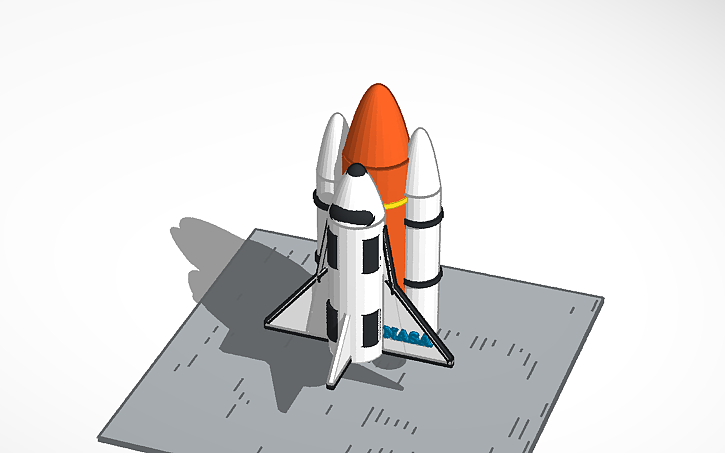 3D design rocketship - Tinkercad