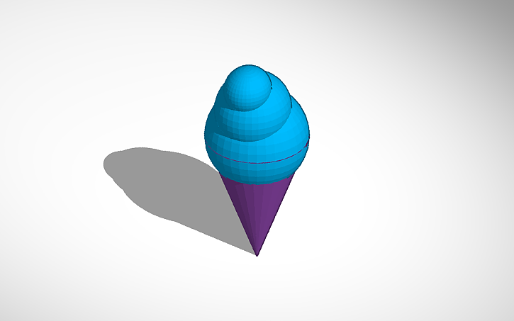 3D design ice cream cone - Tinkercad