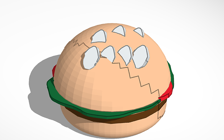 3D design Simple Burger | Tinkercad