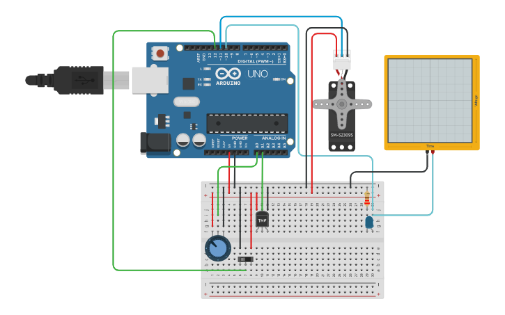Circuit design Copy of Sensor and Actuators with Arduino_Yiek Siew Teck | Tinkercad