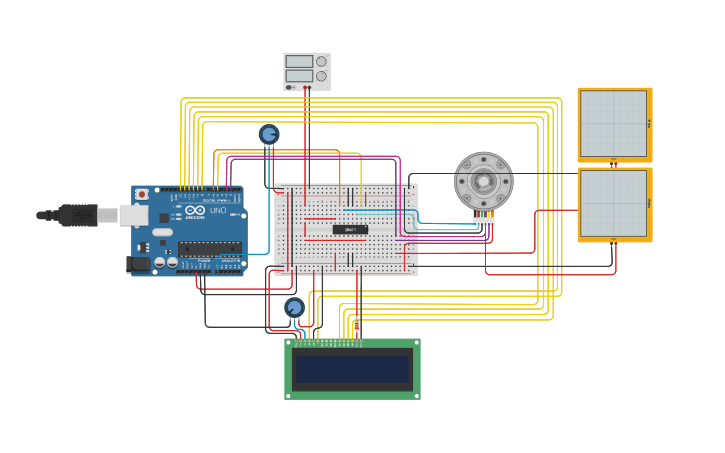 Circuit design MODUL KONTROL DIGITAL MOTOR DC | Tinkercad